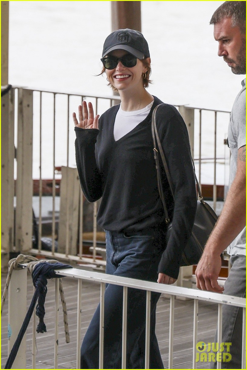 Emma Stone & Husband Dave McCary Arrive in Venice Together Ahead of Bugonia's Premiere at the ...