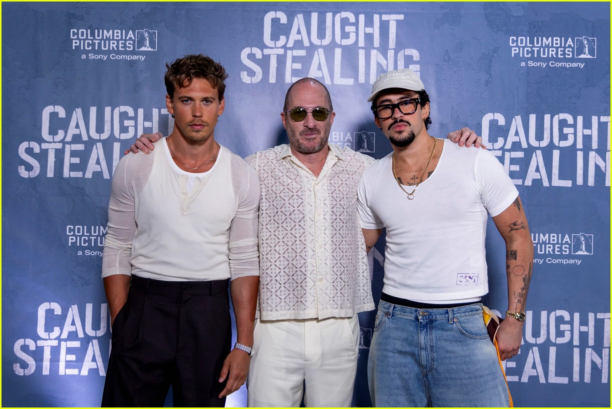 Austin Butler & Bad Bunny Kick Off 'Caught Stealing' Press Tour with ...