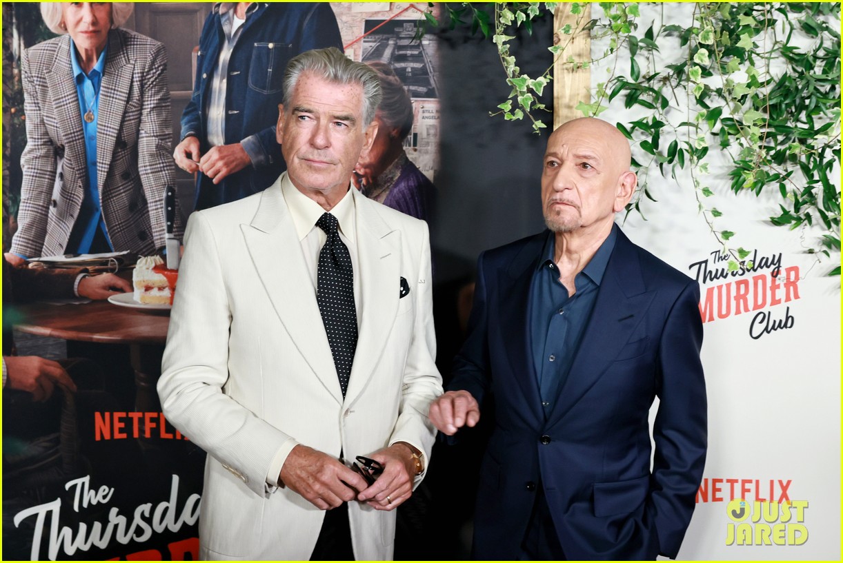 Helen Mirren & Pierce Brosnan Match in White Looks at 'Thursday Murder Club' NYC Premiere ...