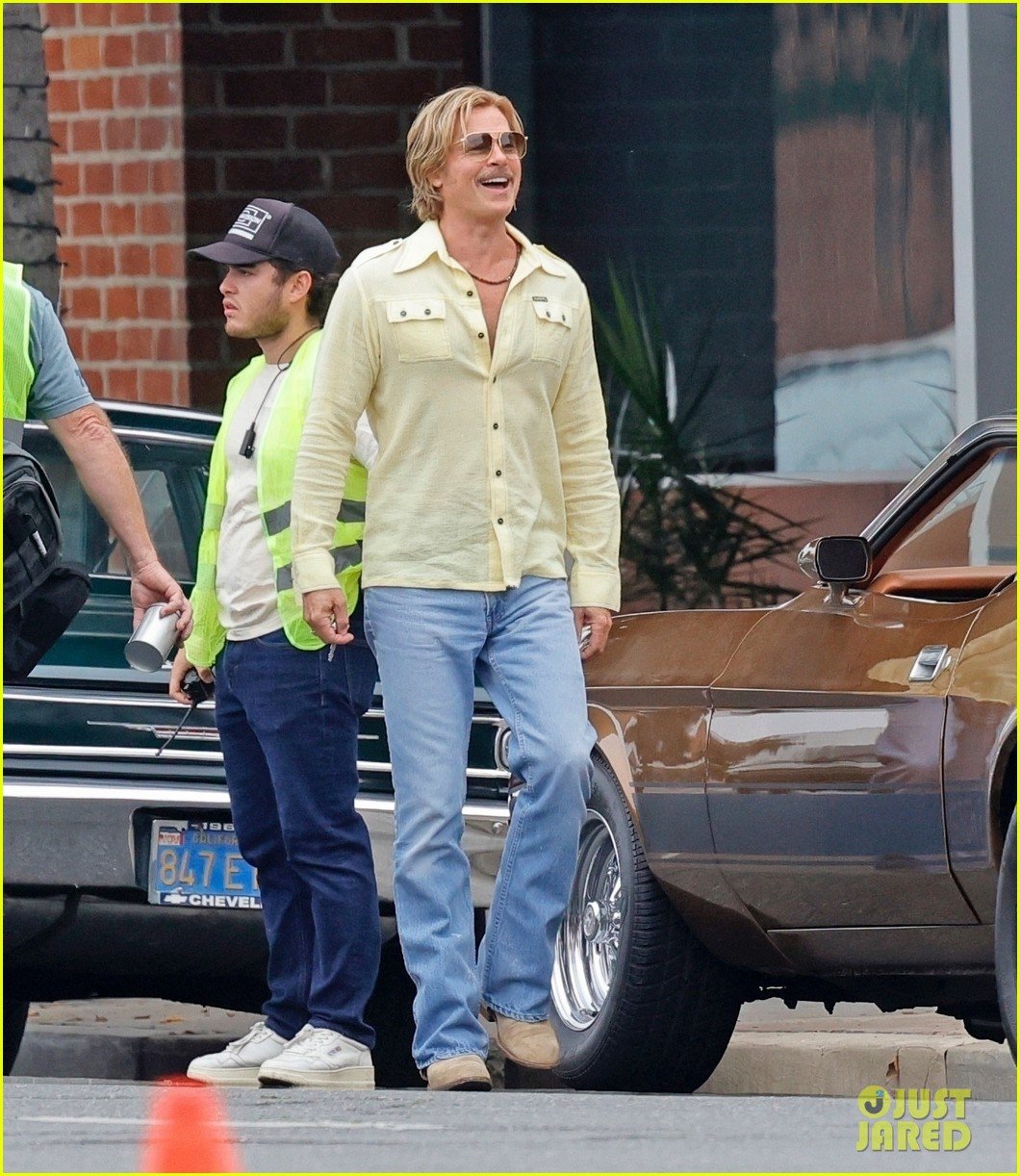 'The Adventures of Cliff Booth' Set: Brad Pitt Flashes a Smile While ...