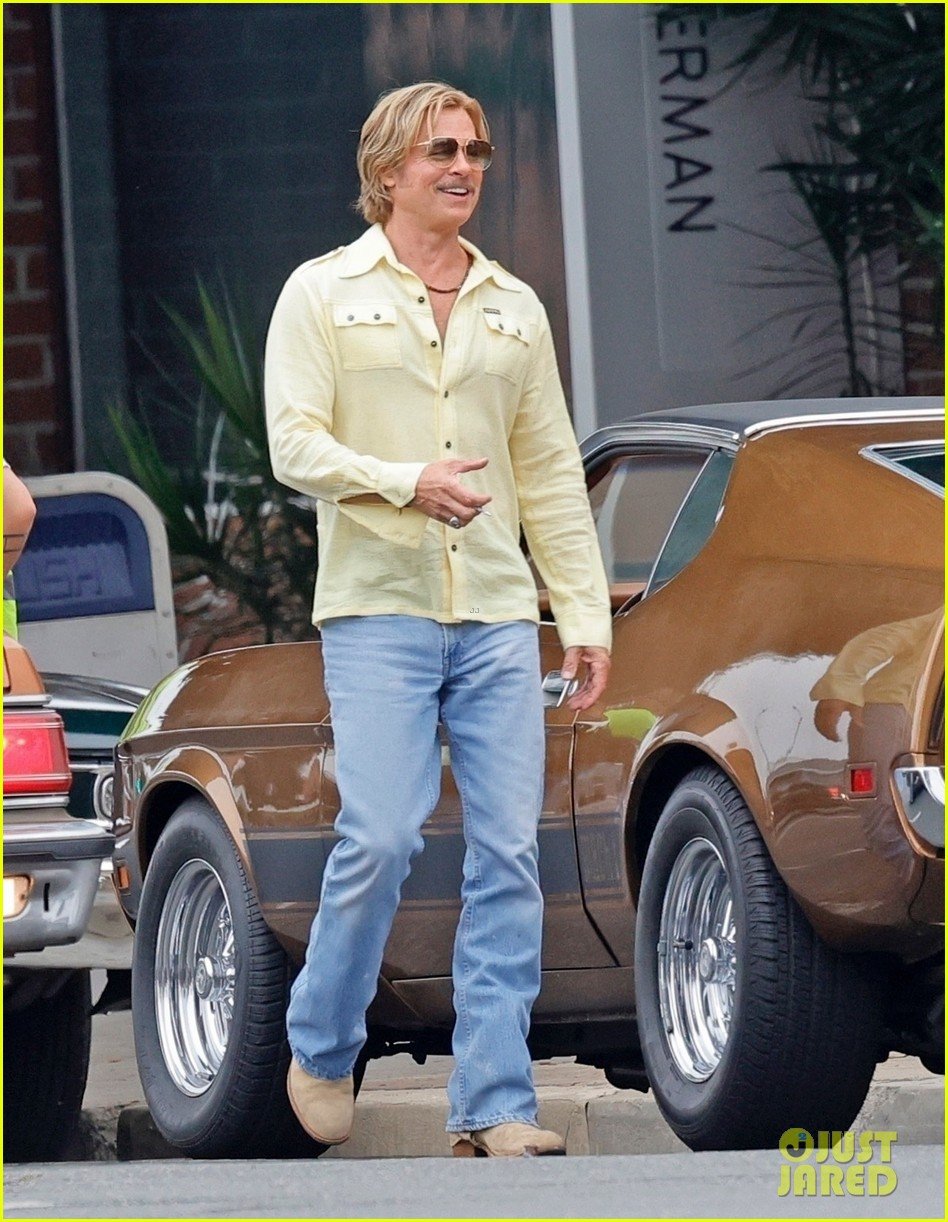'The Adventures of Cliff Booth' Set: Brad Pitt Flashes a Smile While ...
