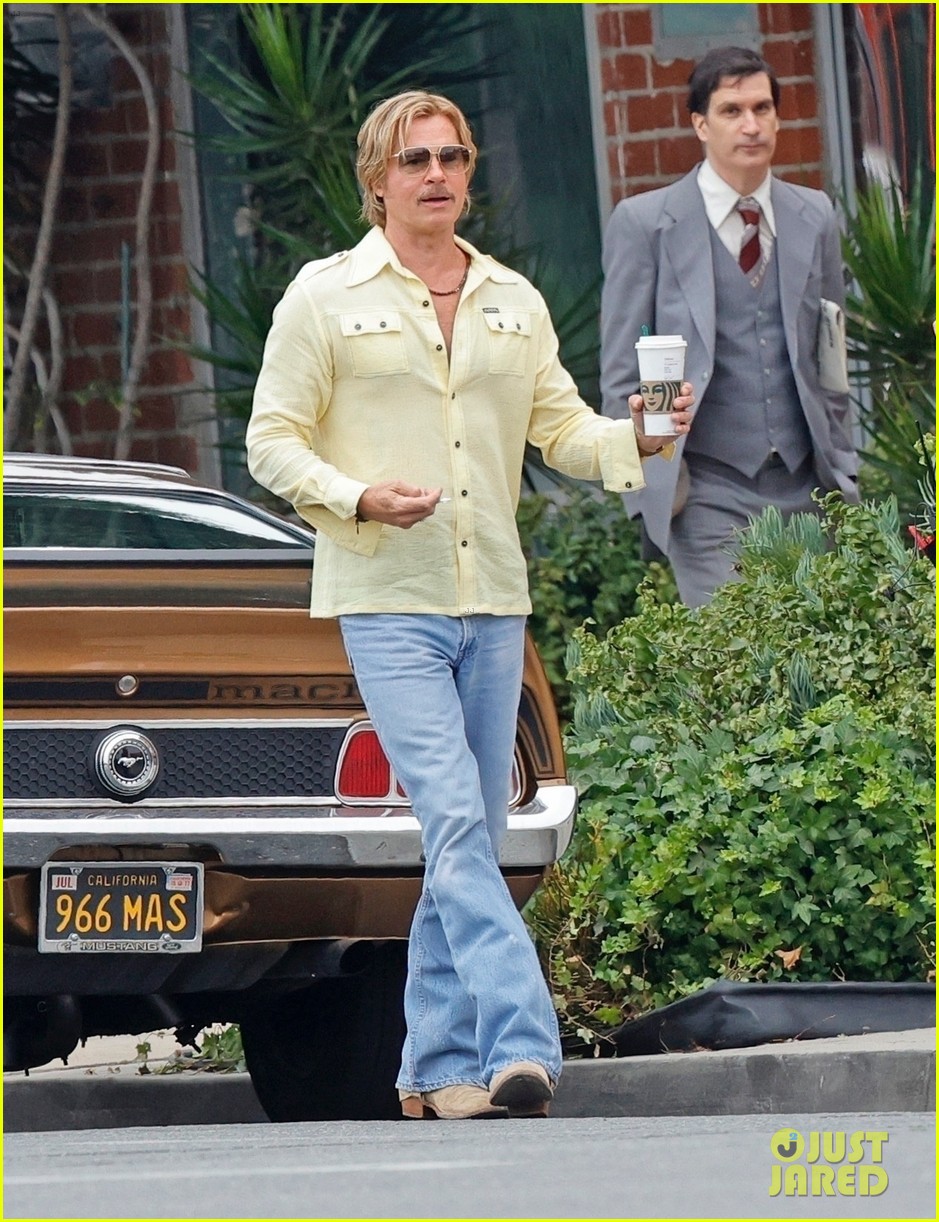 'The Adventures of Cliff Booth' Set: Brad Pitt Flashes a Smile While ...