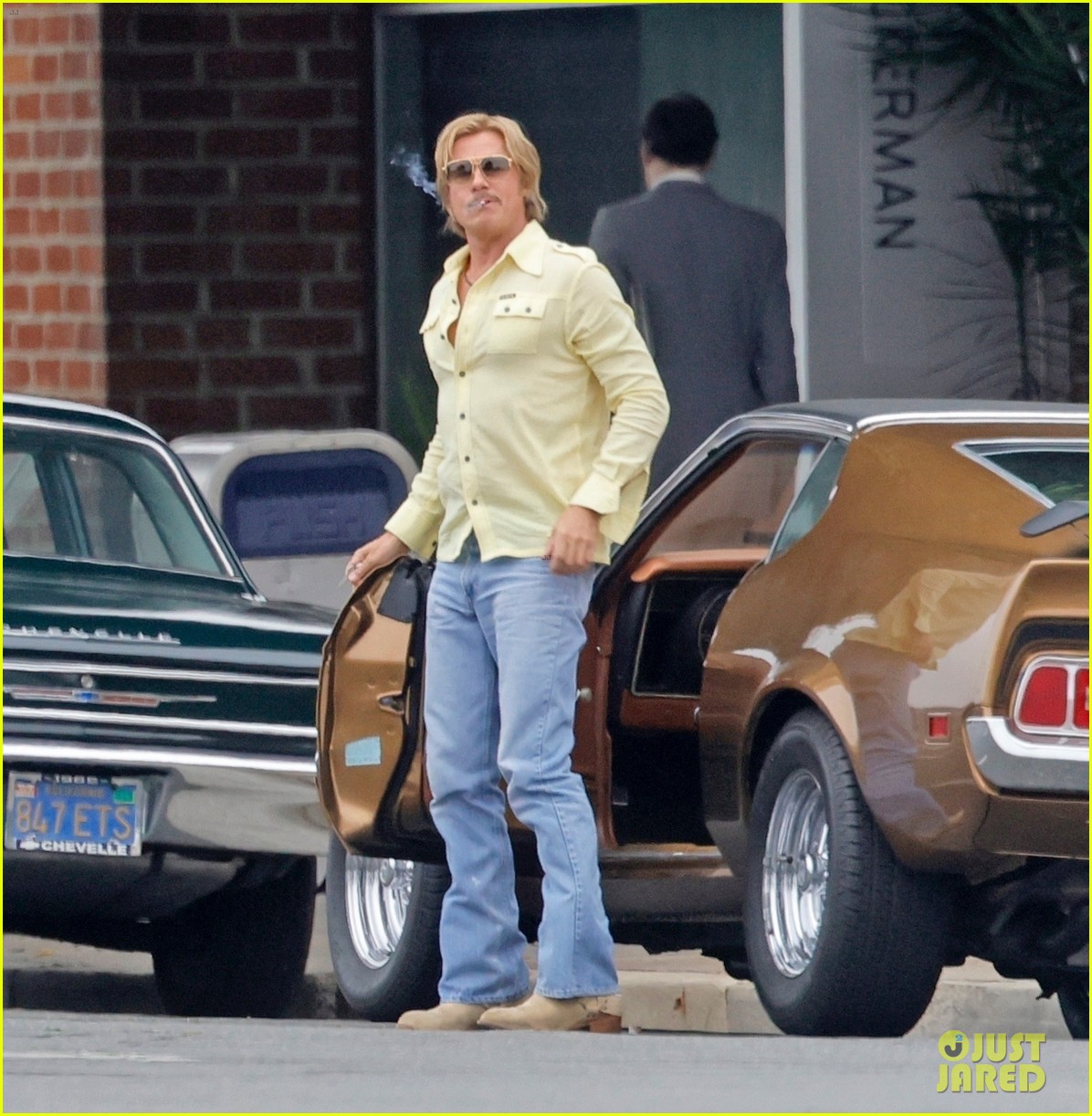 'The Adventures of Cliff Booth' Set: Brad Pitt Flashes a Smile While ...