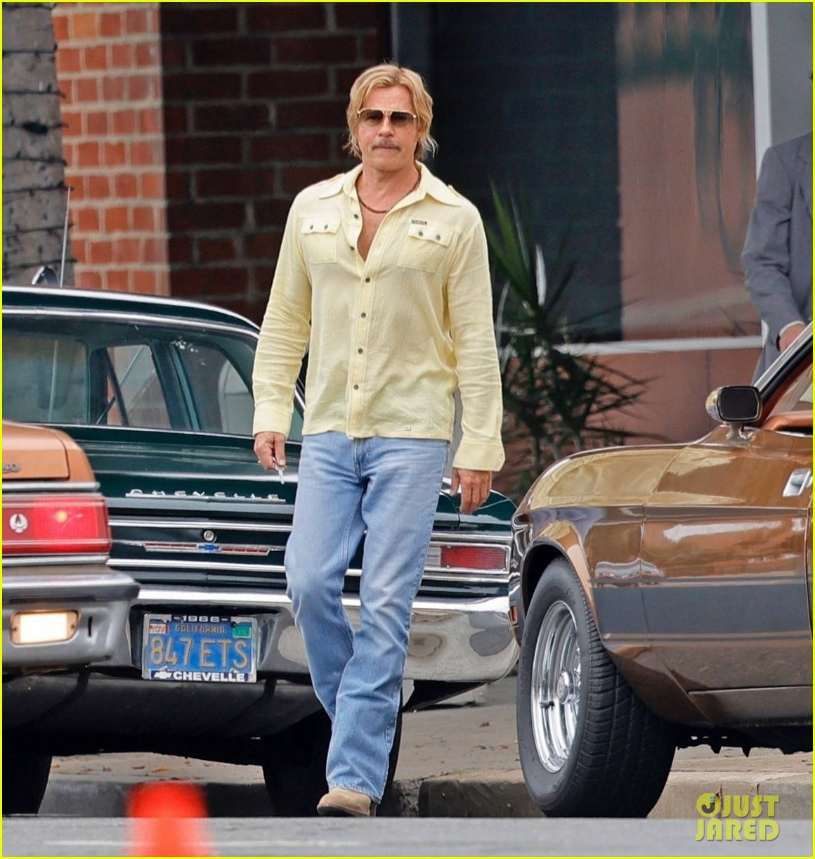 'The Adventures of Cliff Booth' Set: Brad Pitt Flashes a Smile While ...