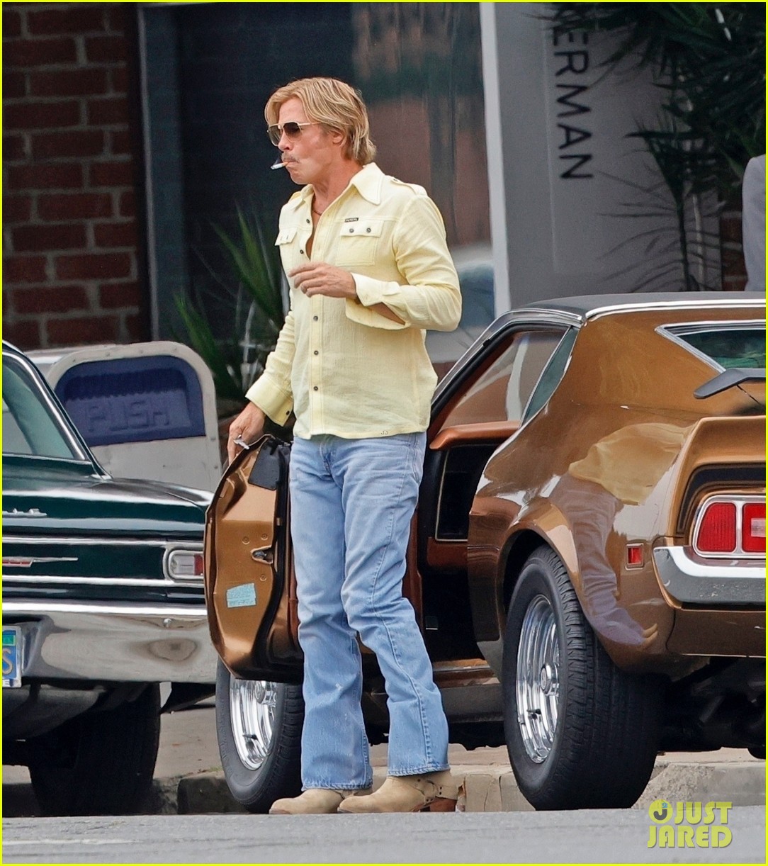 'The Adventures of Cliff Booth' Set: Brad Pitt Flashes a Smile While ...