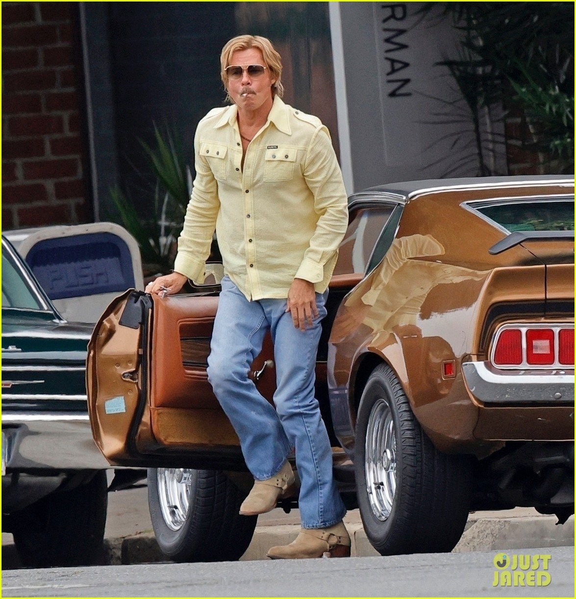 'The Adventures of Cliff Booth' Set: Brad Pitt Flashes a Smile While ...
