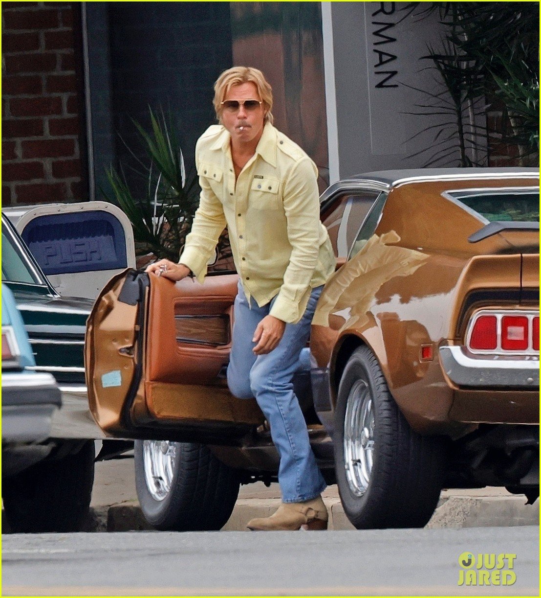 'The Adventures of Cliff Booth' Set: Brad Pitt Flashes a Smile While ...
