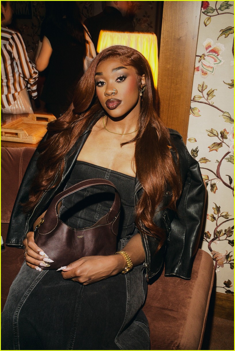 Elle Fanning Goes All Denim for Coach's NYFW Show with Charles Melton ...