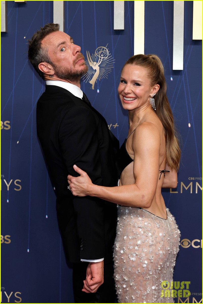 Kristen Bell & Husband Dax Shepard Strike Funny Poses on Emmys 2025 Red Carpet to Support ...