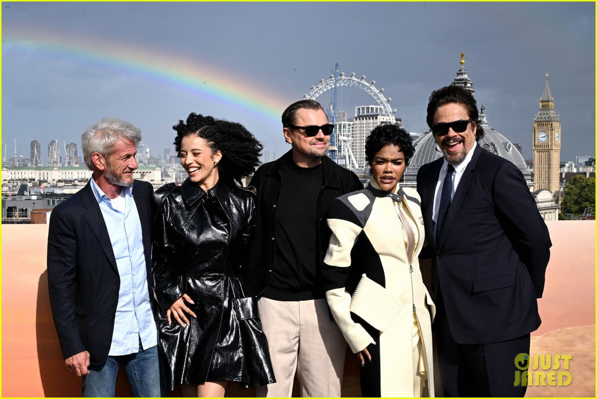 Rainbow Forms Above 'One Battle After Another' Cast During Their Photo ...