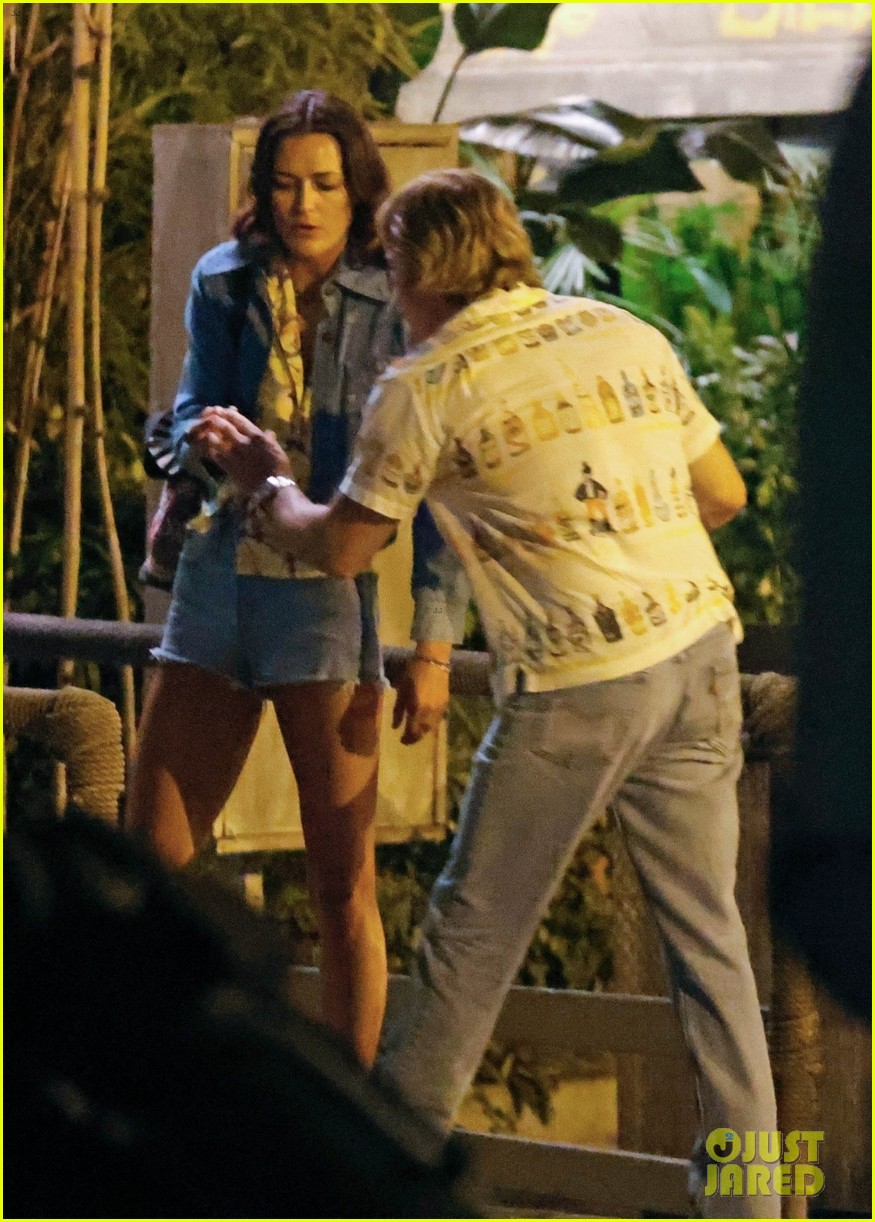 Brad Pitt Films Late-Night 'The Adventures of Cliff Booth' Scenes with Co-Star Lauren Glazier ...