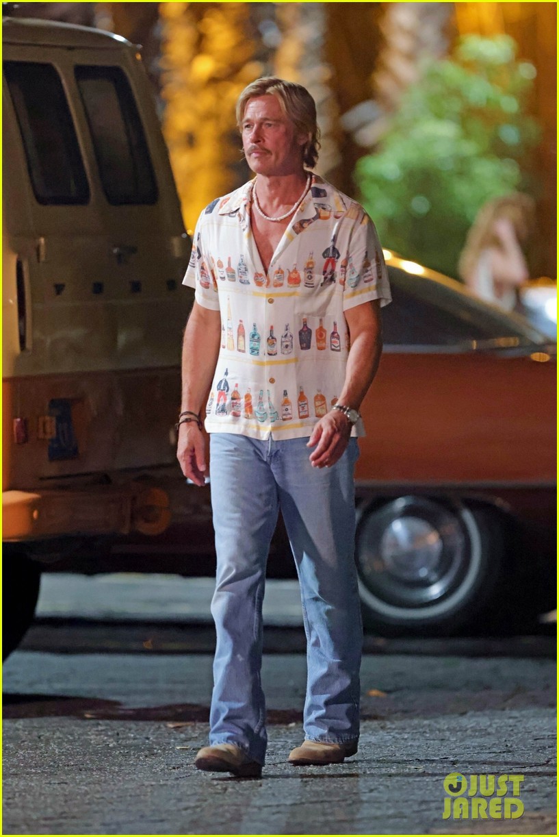 Brad Pitt Films Late-Night 'The Adventures of Cliff Booth' Scenes with ...