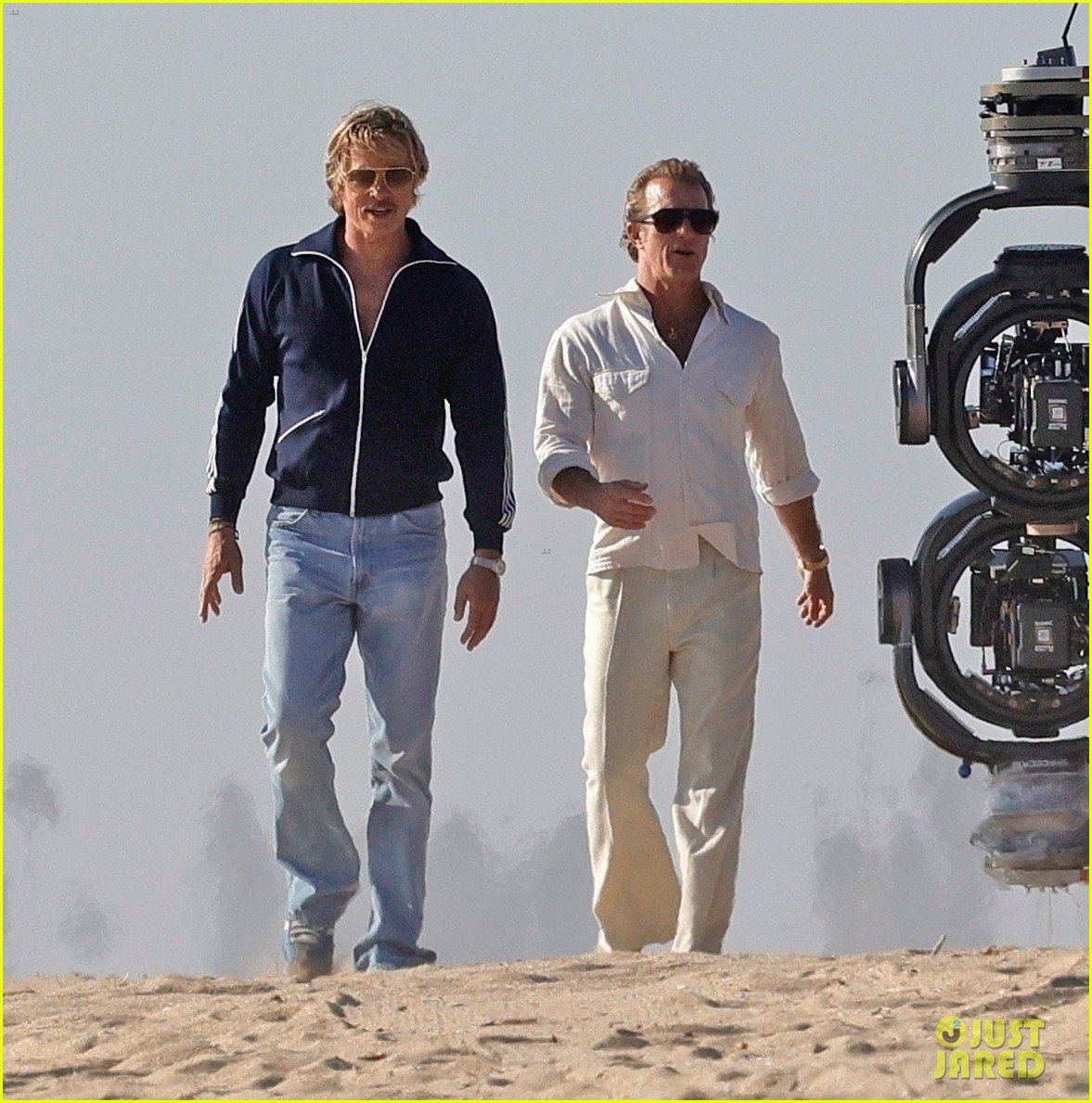Brad Pitt & Scott Caan Film A Beach Scene for 'The Adventures of Cliff ...