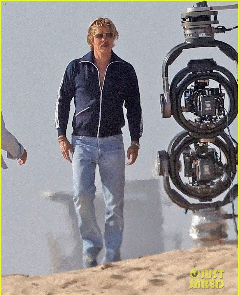 Brad Pitt & Scott Caan Film A Beach Scene for 'The Adventures of Cliff ...