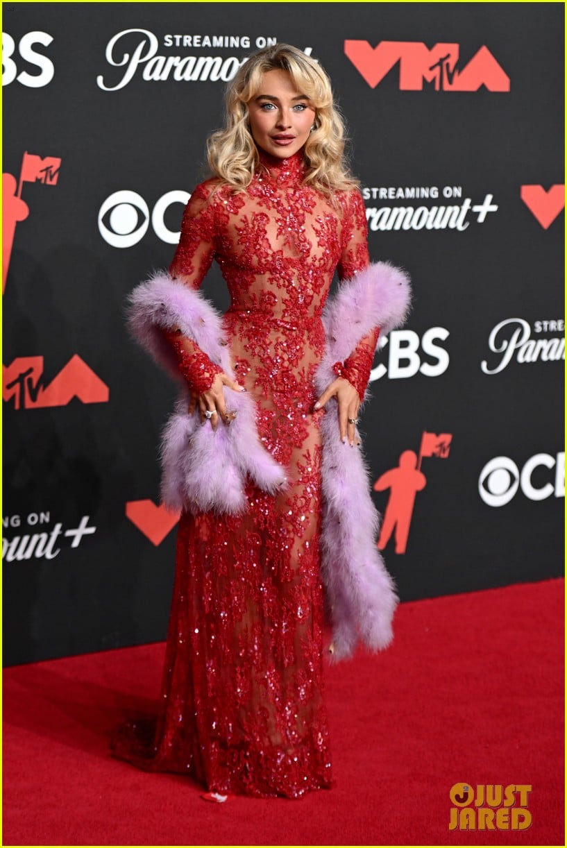 Sabrina Carpenter Is Red Hot in Sheer Dress on MTV VMAs 2025 Red Carpet!: Photo 5198739 | Photos ...