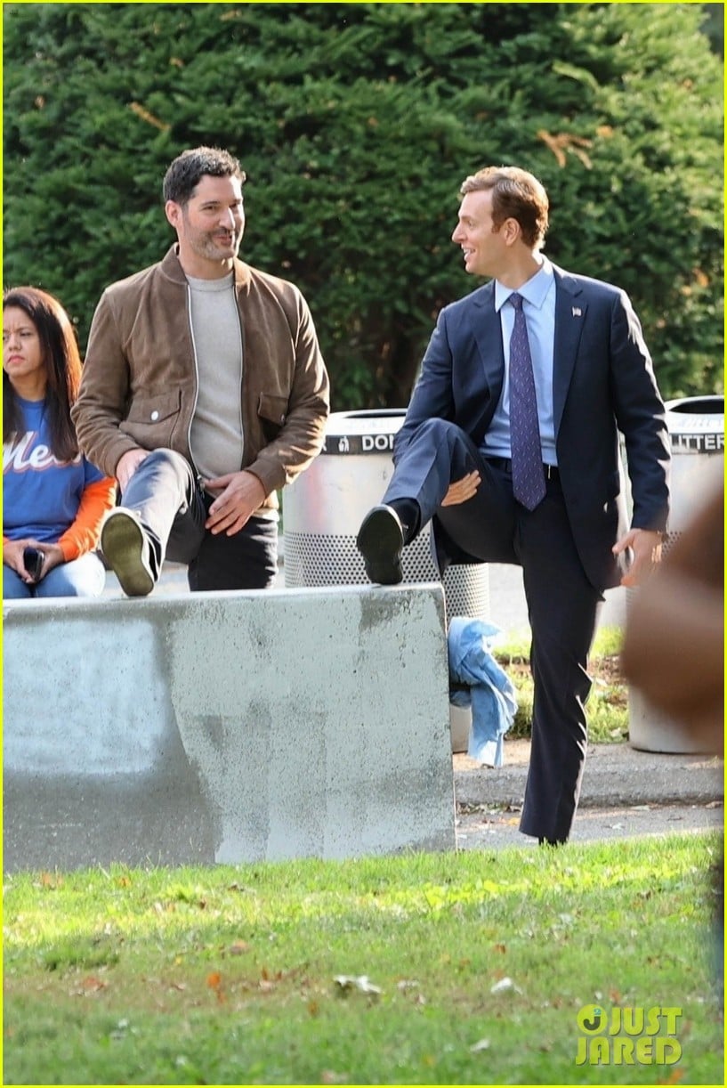 Tom Ellis & Nick Gehlfuss Film 'CIA' Scenes With an Ice Cream Truck for ...