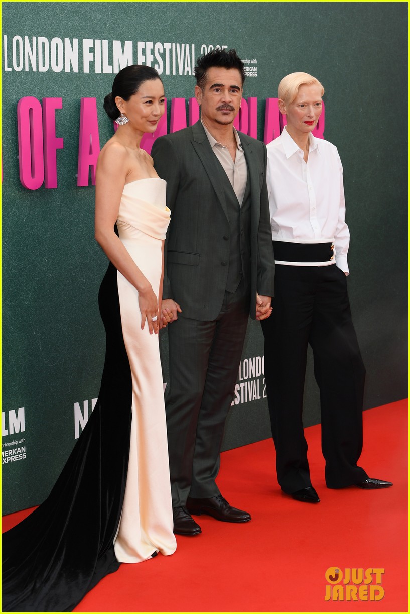 Colin Farrell Holds Hands with Fala Chen & Tilda Swinton at 'Ballad of a Small Player' Premiere ...
