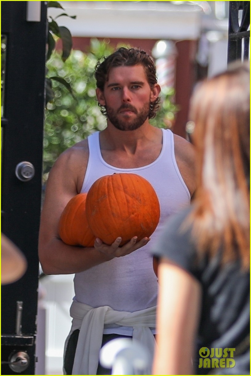 Christopher Schwarzenegger, 28, Bares Muscular Physique in a Tank Top During Pumpkin Patch Visit ...