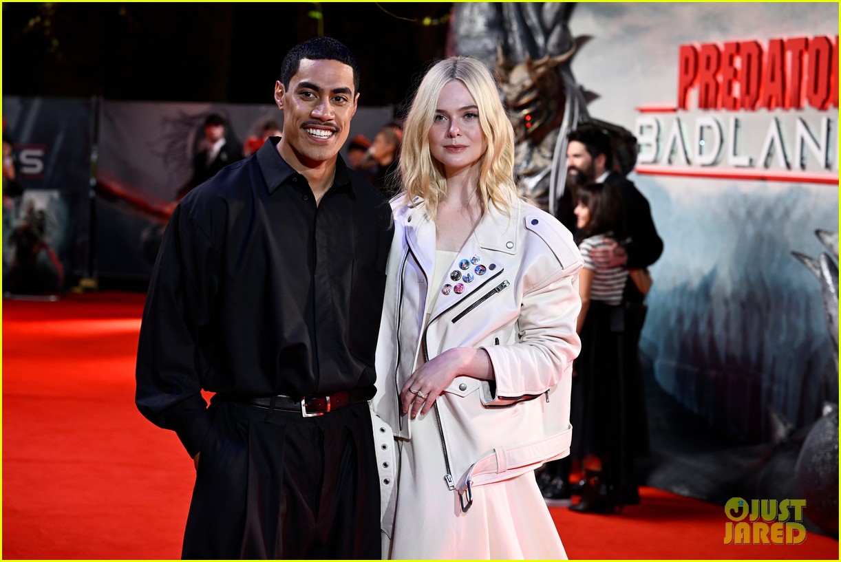 Elle Fanning Joins Co-Star Dimitrius Schuster-Koloamatangi at 'Predator ...