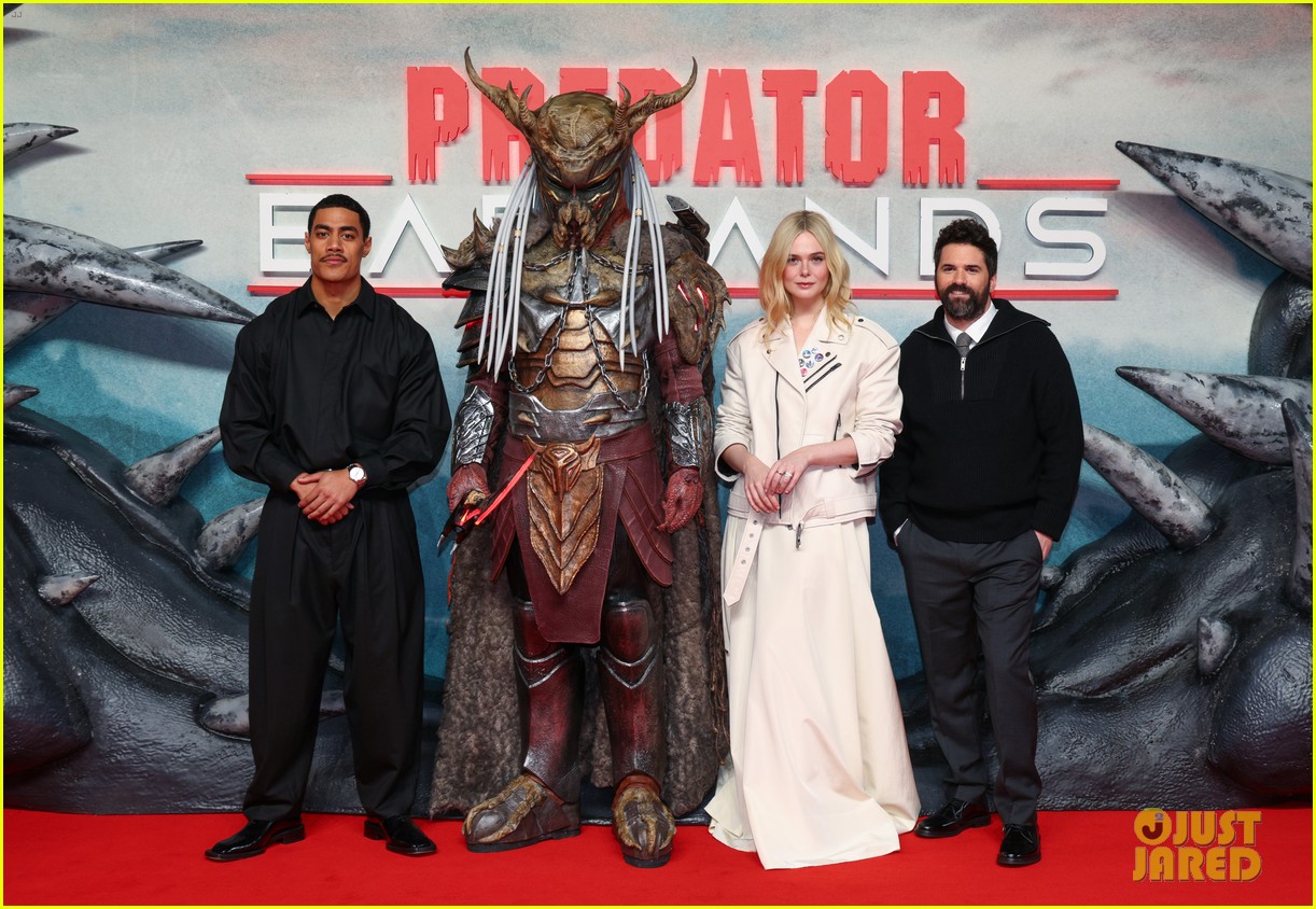 Elle Fanning Joins Co-Star Dimitrius Schuster-Koloamatangi at 'Predator ...
