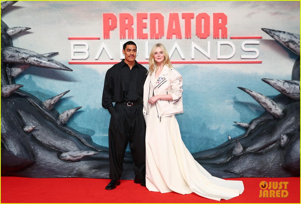 Elle Fanning Joins Co-Star Dimitrius Schuster-Koloamatangi at 'Predator ...