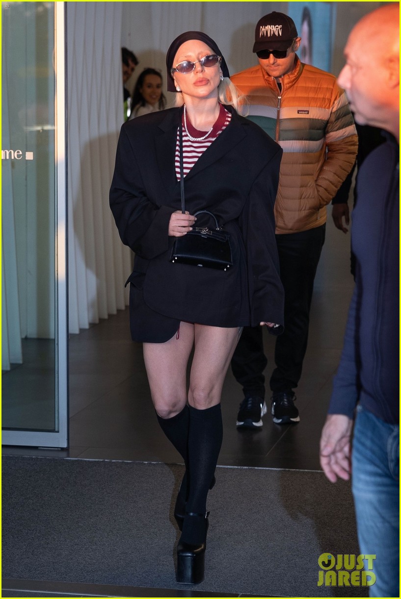 Lady Gaga & Fiancé Michael Polansky Arrive in Milan Ahead of 'Mayhem ...