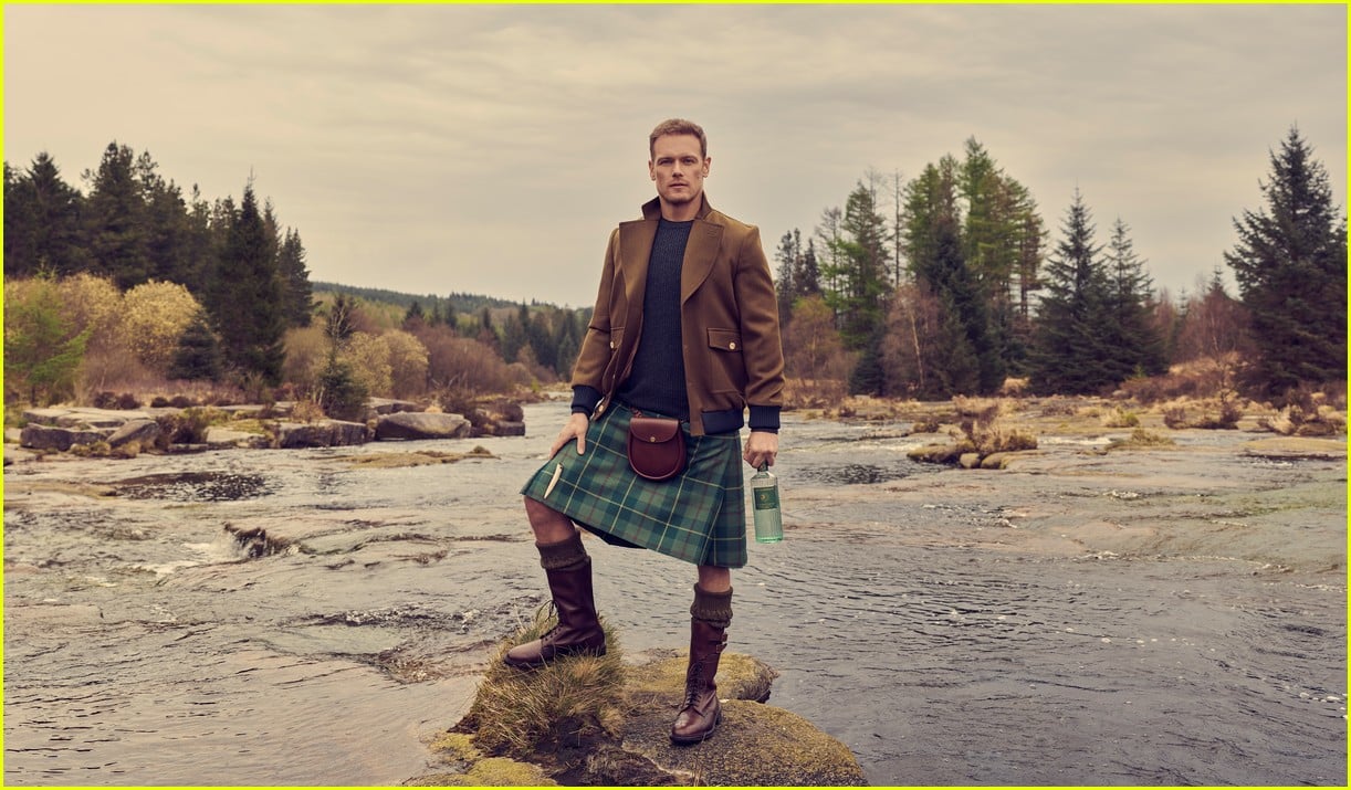 Sam Heughan Poses in a Kilt to Promote His New Distillery in Scottish ...