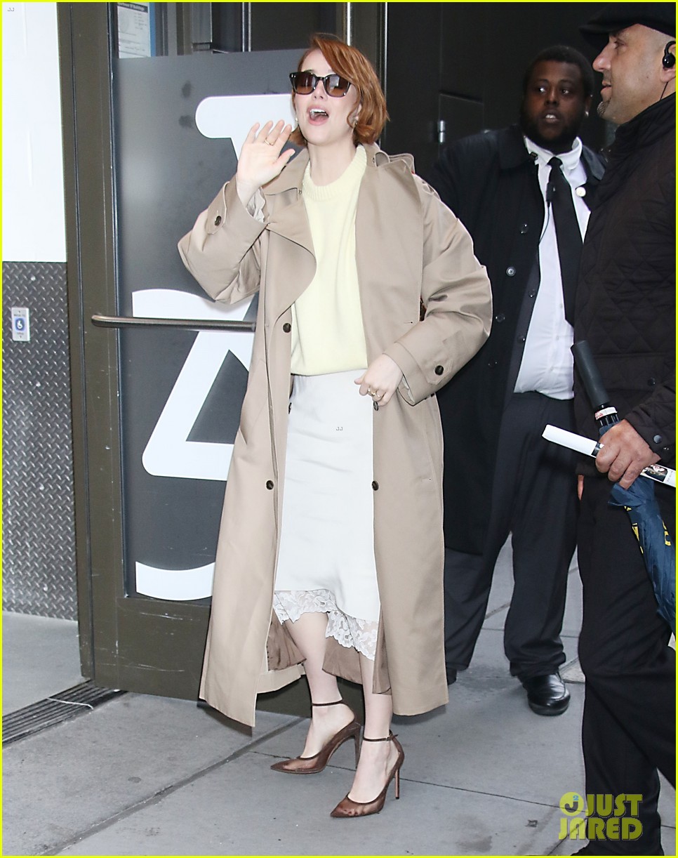 Emma Stone & Jesse Plemons Continue ‘Bugonia’ Press Tour in NYC with Multiple Appearances ...