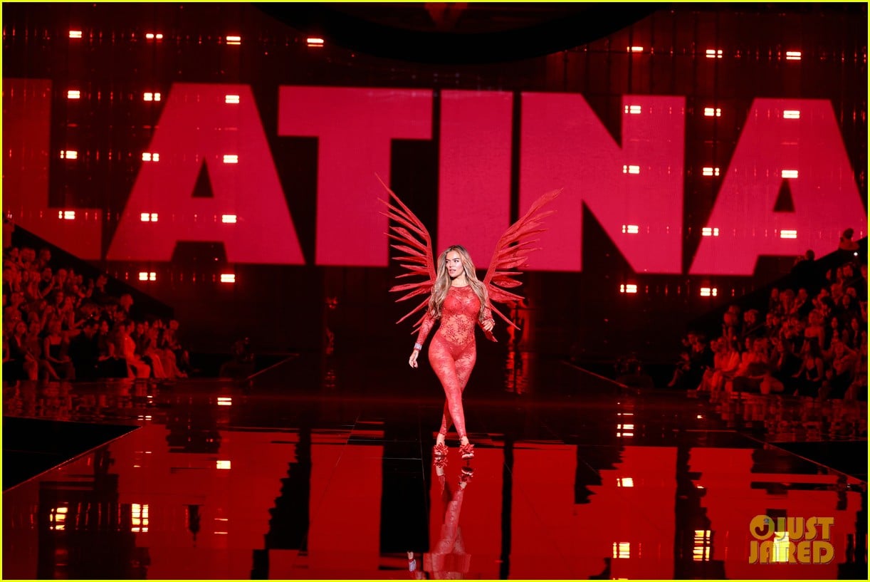 Karol G Wears Red Wings While Walking Victoria's Secret Fashion Show Runway After Performing ...