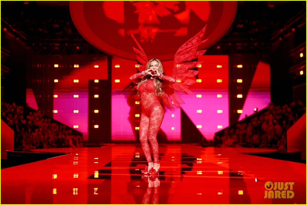 Karol G Wears Red Wings While Walking Victoria's Secret Fashion Show Runway After Performing ...