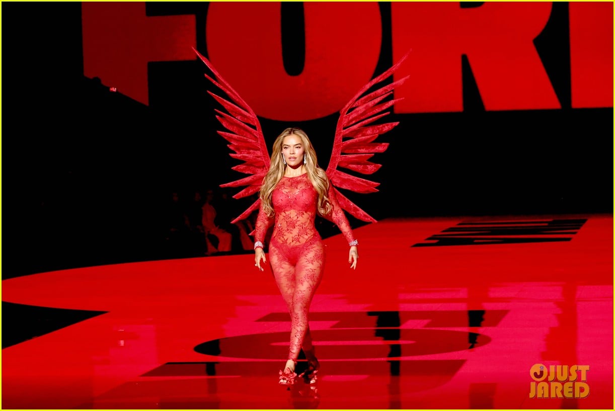Karol G Wears Red Wings While Walking Victoria's Secret Fashion Show Runway After Performing ...