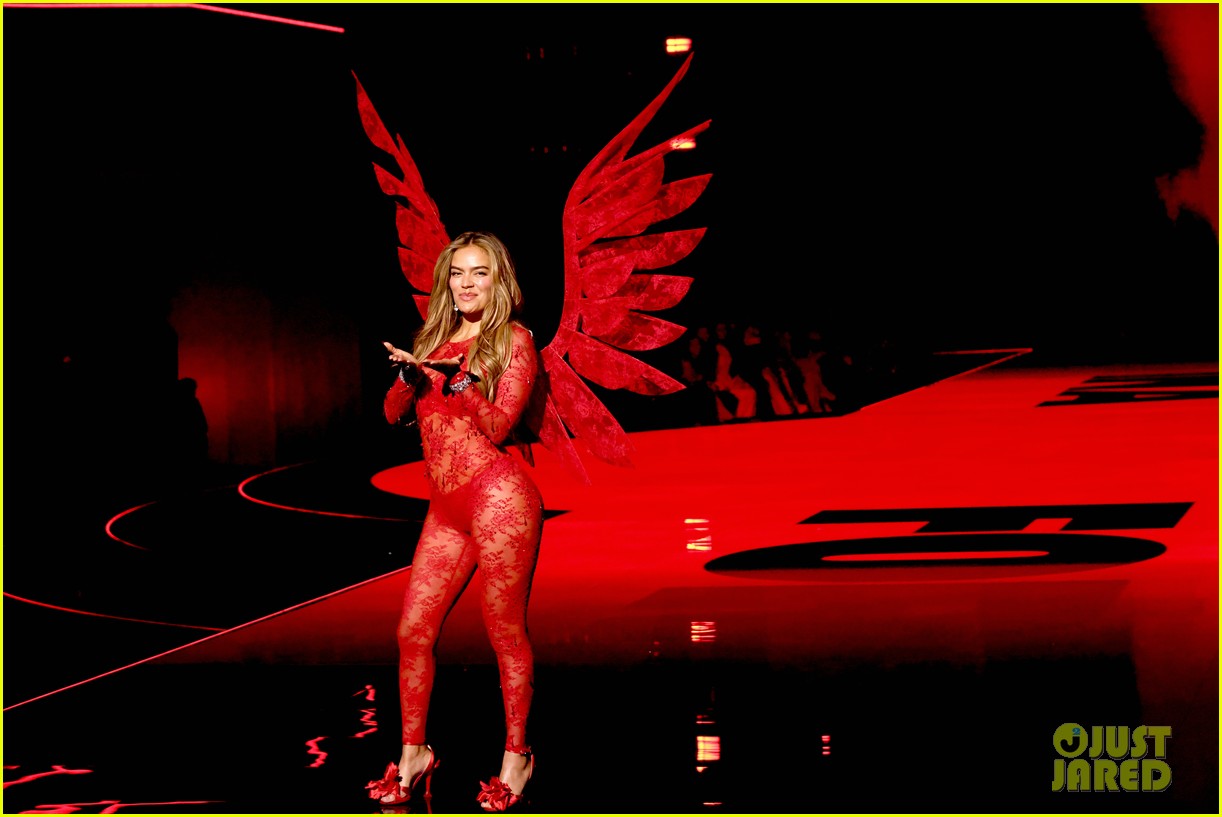 Karol G Wears Red Wings While Walking Victoria's Secret Fashion Show Runway After Performing ...