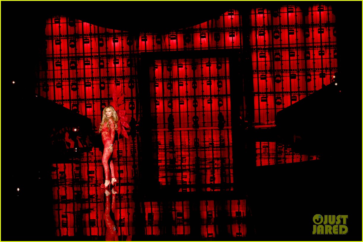 Karol G Wears Red Wings While Walking Victoria's Secret Fashion Show Runway After Performing ...