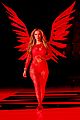 Karol G Wears Red Wings While Walking Victoria's Secret Fashion Show Runway After Performing ...