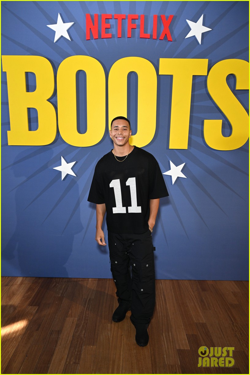 Miles Heizer & Angus O'Brien Put Arms On Display at 'Boots' Celebration ...