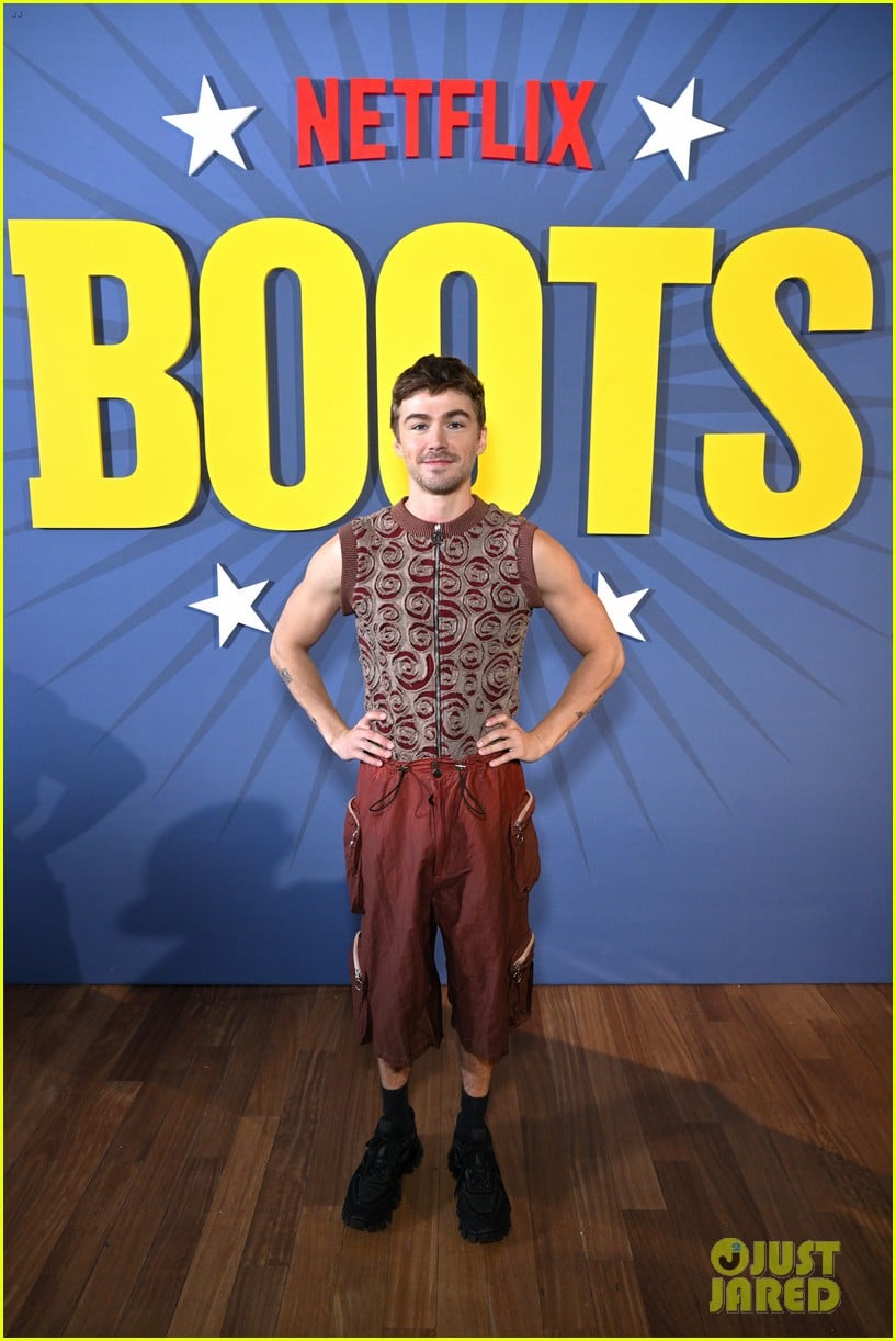 Miles Heizer & Angus O'Brien Put Arms On Display at 'Boots' Celebration ...