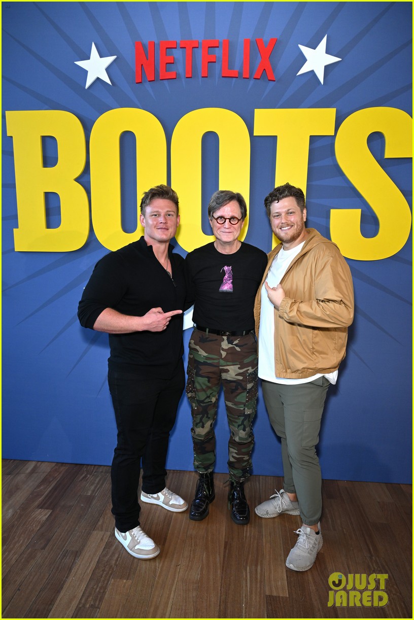 Miles Heizer & Angus O'Brien Put Arms On Display at 'Boots' Celebration ...