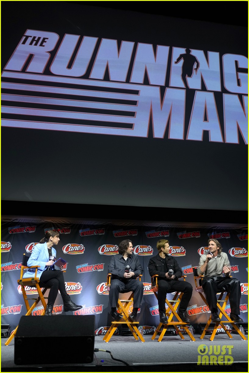 Glen Powell & Lee Pace Promote 'The Running Man' at NYCC With Director ...