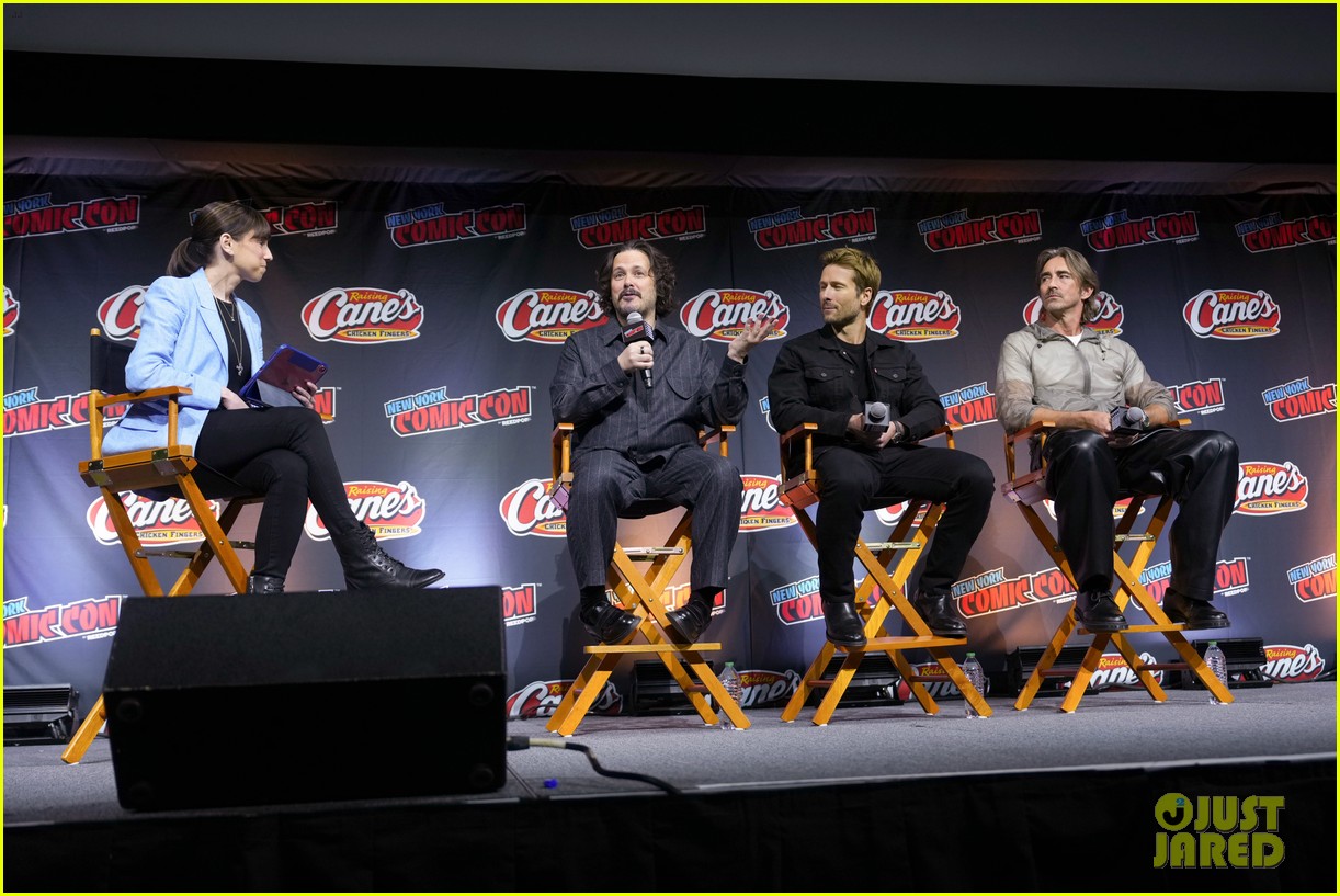 Glen Powell & Lee Pace Promote 'The Running Man' at NYCC With Director ...