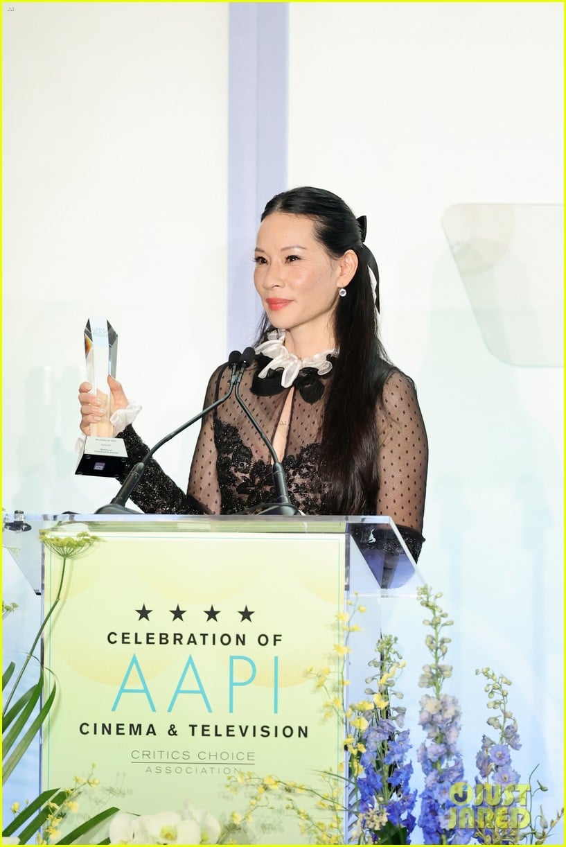 Dwayne Johnson Presents Lucy Liu With the Trailblazer Award at the Critics' Choice Association's ...