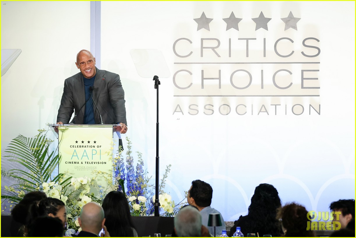 Dwayne Johnson Presents Lucy Liu With the Trailblazer Award at the Critics' Choice Association's ...