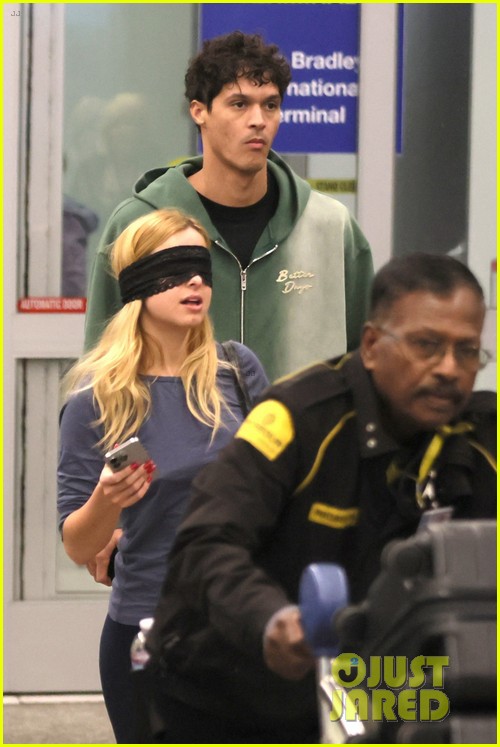 Addison Rae Wears Blindfold at LAX Airport With Basketball Player ...