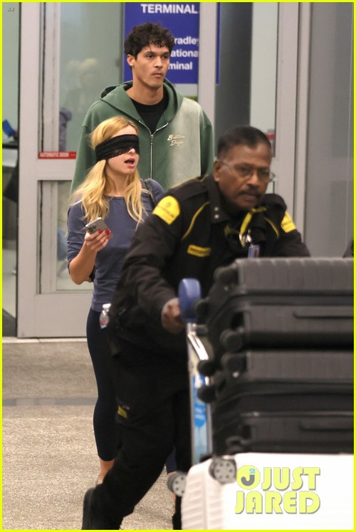 Addison Rae Wears Blindfold at LAX Airport With Basketball Player ...