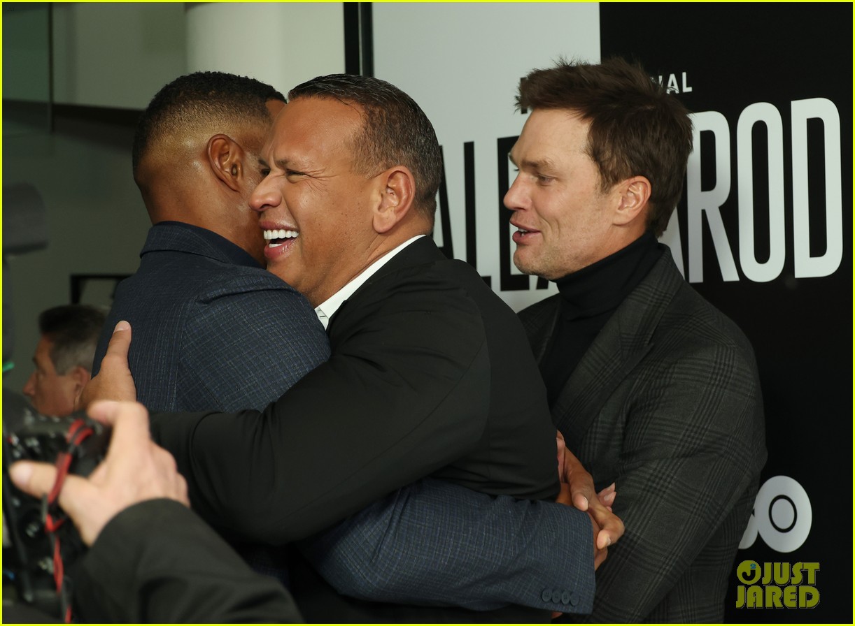 Tom Brady & Michael Strahan Support Alex Rodriguez at the Premiere of ...