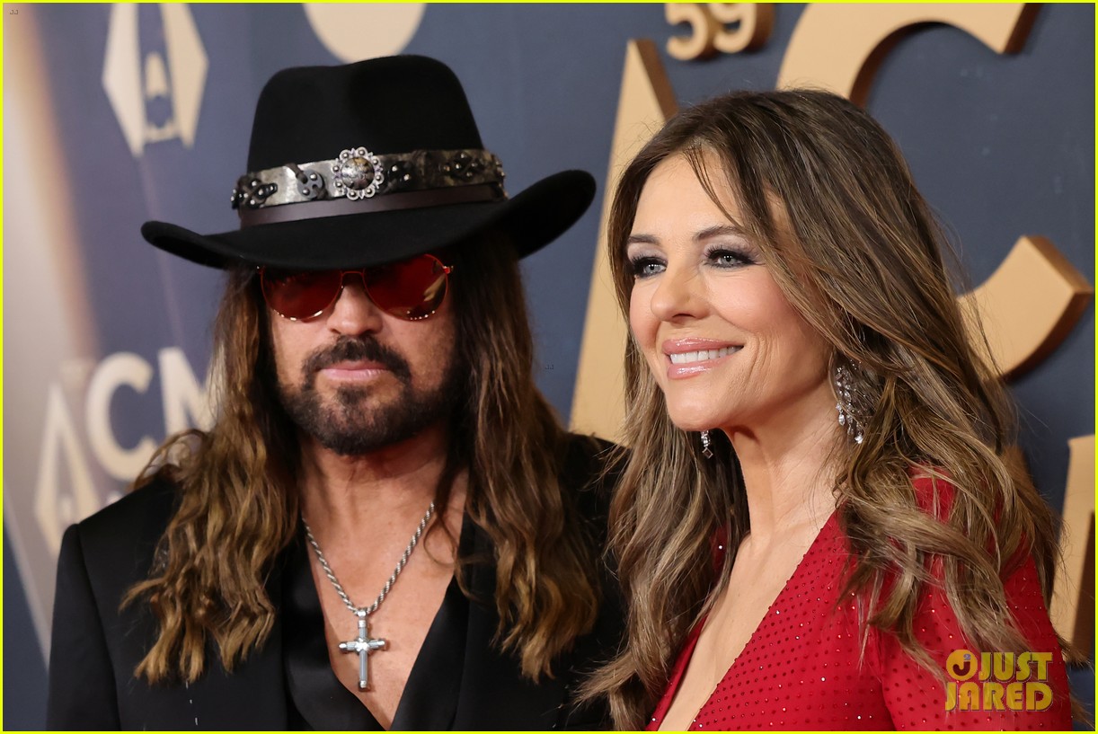 Billy Ray Cyrus & Elizabeth Hurley Hold Hands on CMA Awards 2025 Red ...