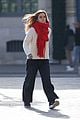 Emma Watson Looks Chic in Bright Red Scarf While Enjoying a Parisian ...