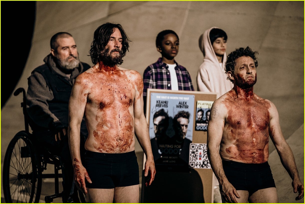 Keanu Reeves & Alex Winter Strip Down, Get Doused in Fake Blood for ...
