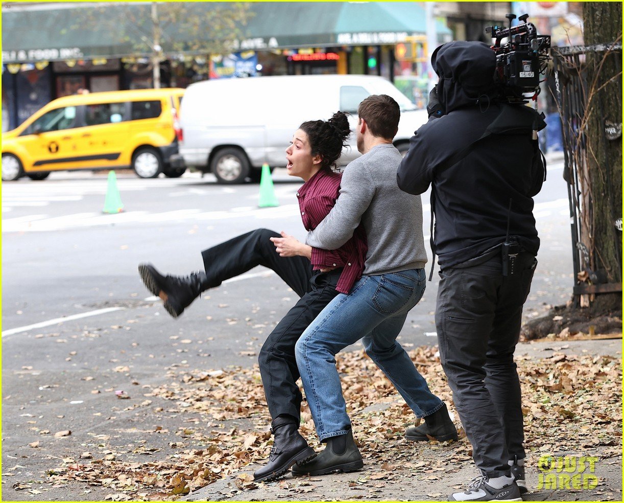 Jake Lacy & Emmy Rossum Film Intense Fight Scenes for 'Furious' Hulu ...