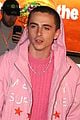 Timothee Chalamet Rocks Bright Pink Outfit for 'Marty Supreme' Pop Up ...