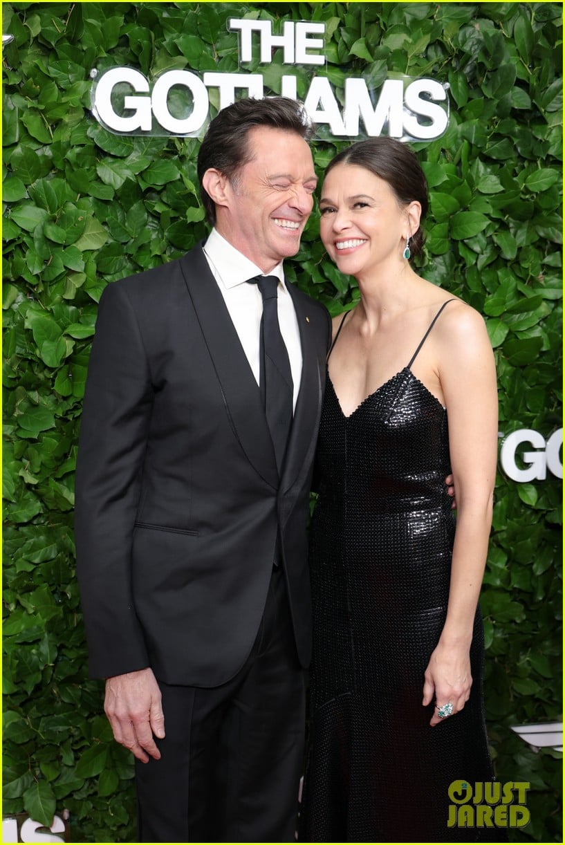 Hugh Jackman & Girlfriend Sutton Foster Coordinate in Black Looks for ...